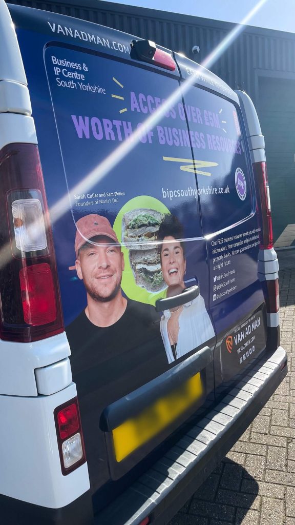 Latest rear door wraps for Van AD Man - CJ Signs